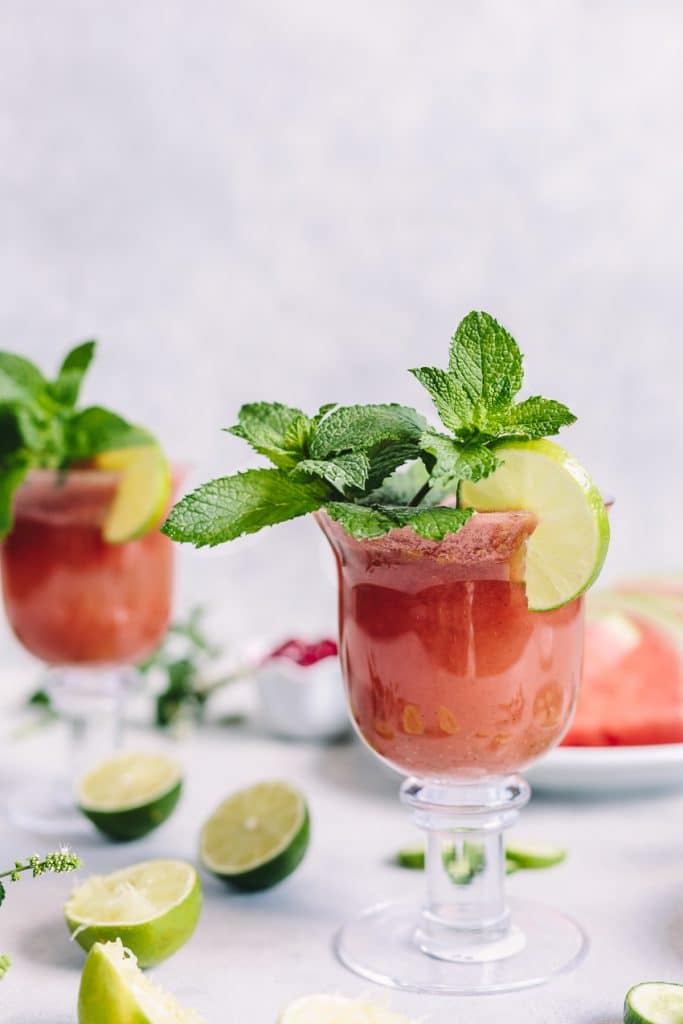 Minty Watermelon Cucumber Smoothie - Foolproof Living