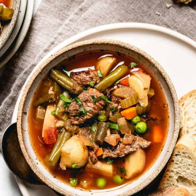Hearty Crockpot Vegetable Beef Soup Recipe Foolproof Living