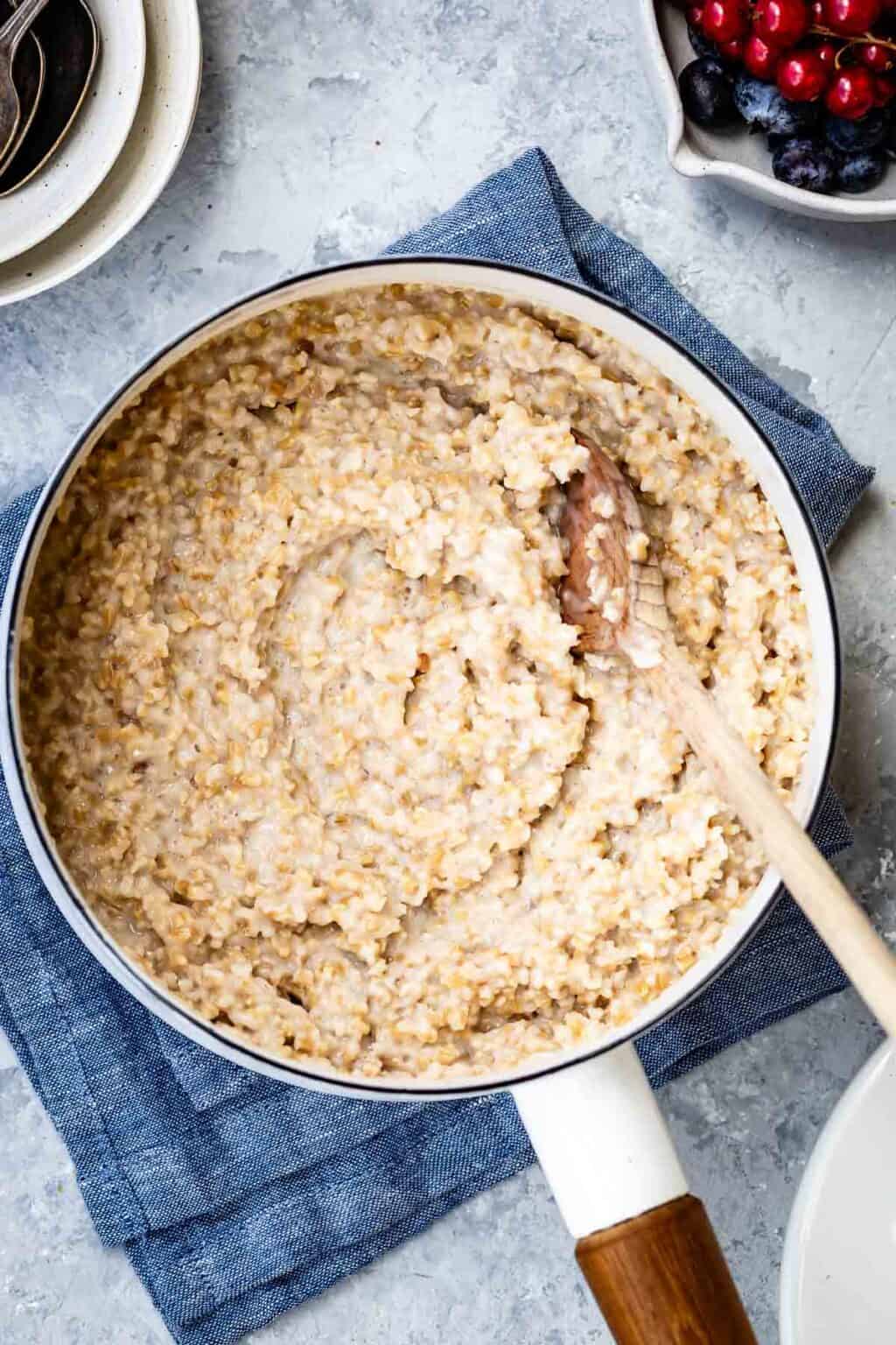 Overnight Steel Cut Oats - Make Ahead Friendly Breakfast Recipe