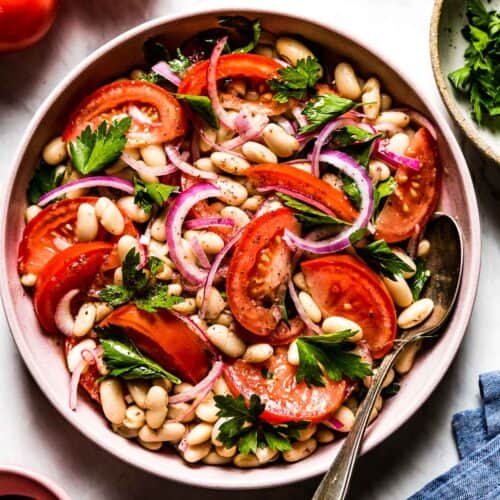 Piyaz - Turkish White Bean Salad Recipe {Authentic} - Foolproof Living