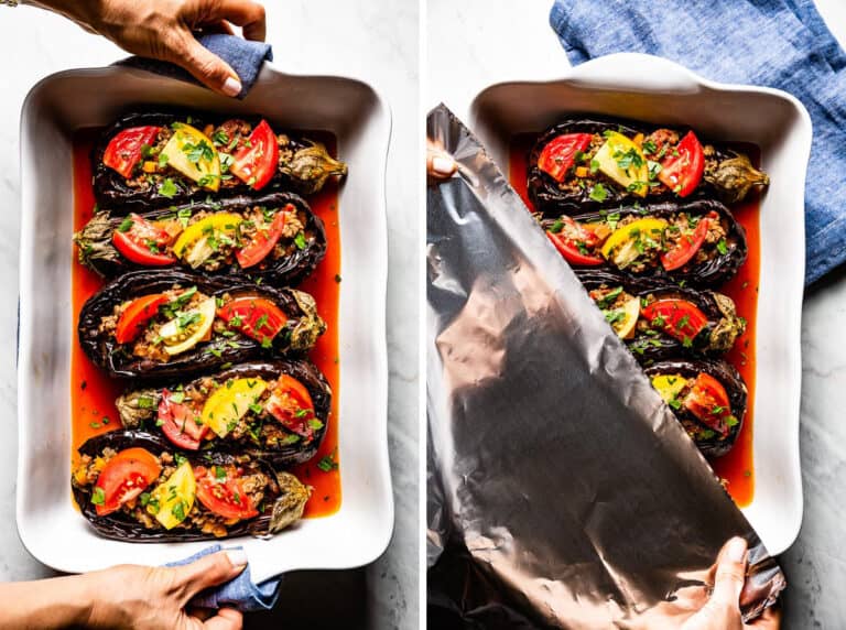 Karniyarik - Turkish Stuffed Eggplant Recipe - Foolproof Living