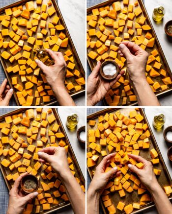 How To Roast Butternut Squash Cubes - with Seasoning Ideas & Recipes