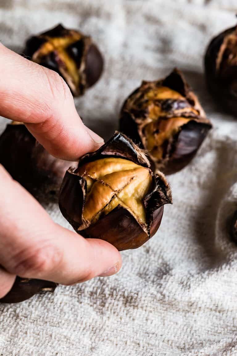 Roasted Chestnuts On An Open Fire (With Helpful Tips on Easy Peeling)