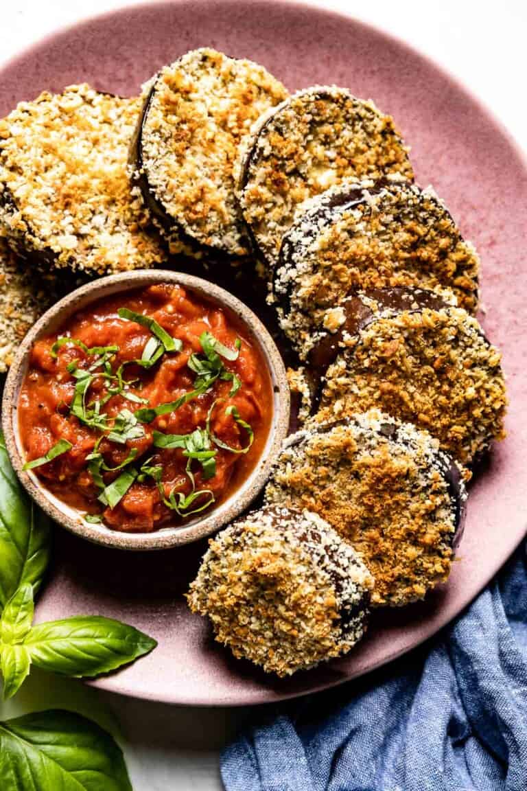 Air Fryer Eggplant Parmesan (Easy & Healthy Recipe)