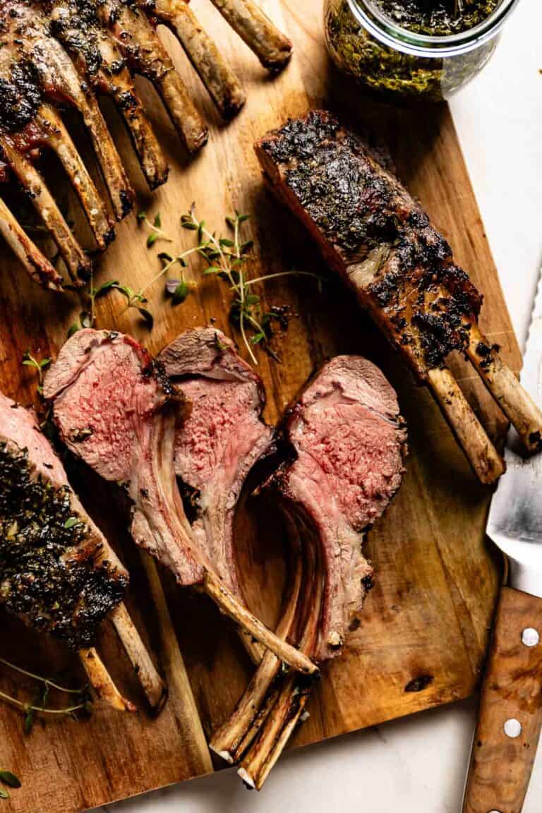 Grilled Rack of Lamb with Garlic and Herb Crust - Foolproof Living