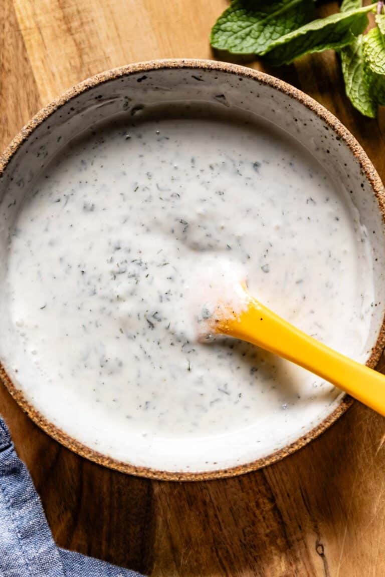 Mint Yogurt Sauce Recipe (with Lemon & Garlic) - Foolproof Living