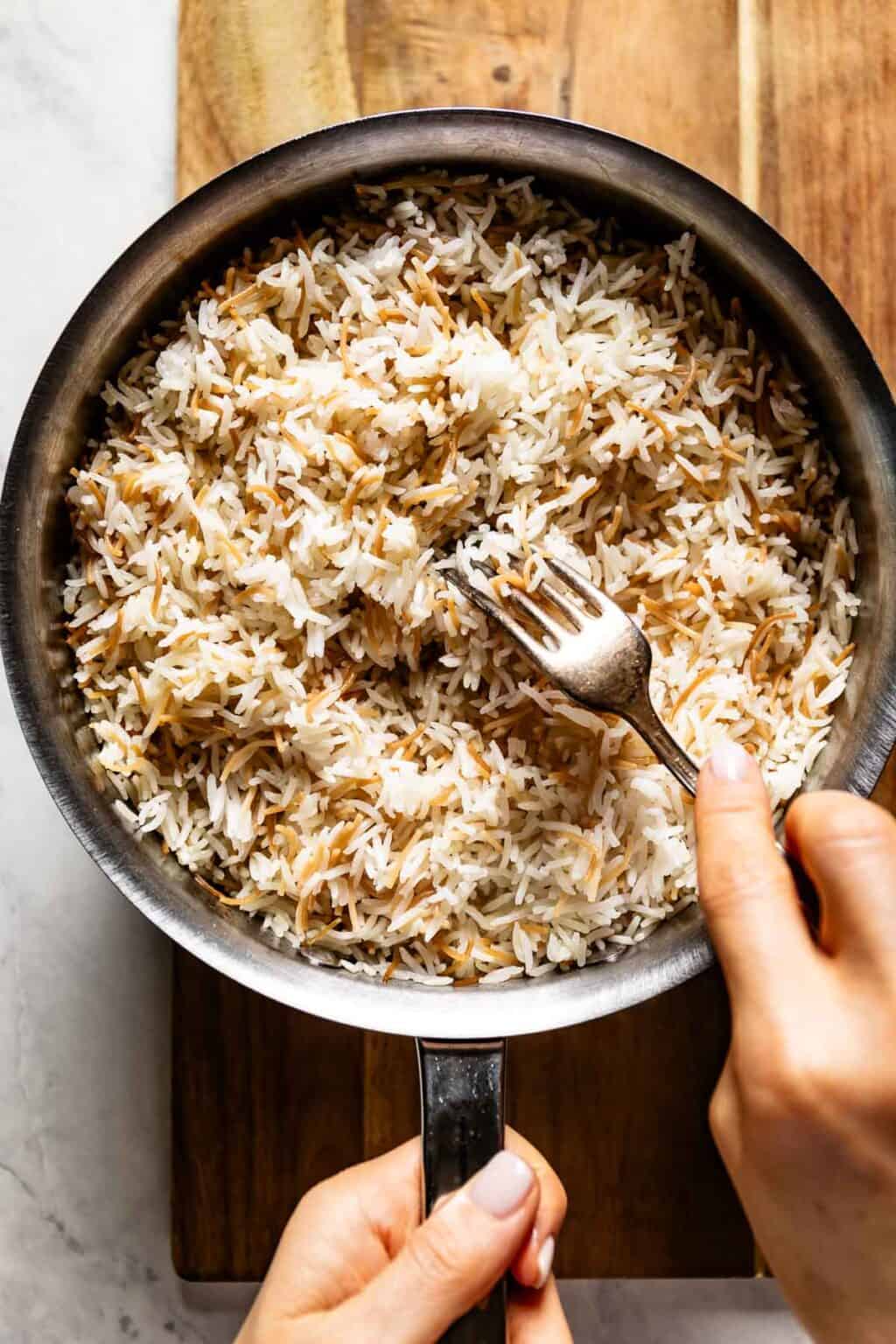 Vermicelli Rice (Lebanese Rice with Vermicelli) - Foolproof Living