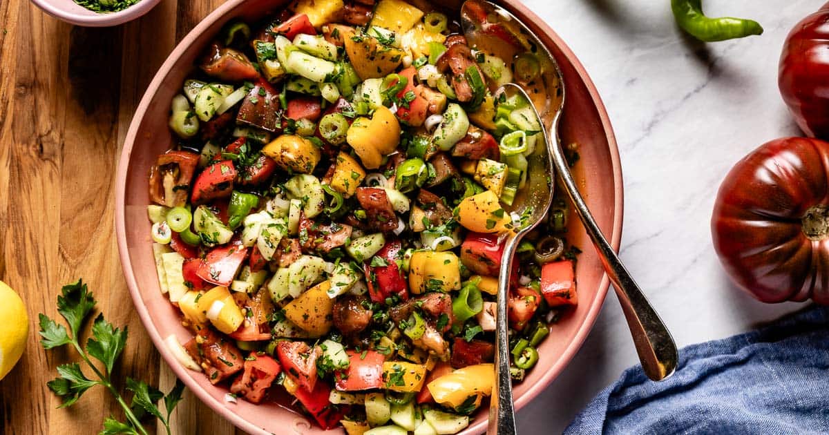 Turkish Shepherd Salad (Çoban Salatasi)- 15 Minute Side Salad