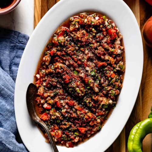 Turkish Ezme Recipe (Spicy Tomato & Pepper Salad)